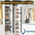 7 Tier Rotating Shoe Rack Tower, Spinning Shoe Display Lazy Susan ...