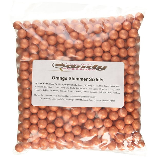 Orange Shimmer Sixlets Candy 1LB Bag - Walmart.com - Walmart.com
