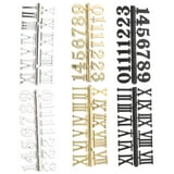 DECORNIJIA 6pcs Clock Numbers Kit Plastic Golden for Craftsmen Projects ...
