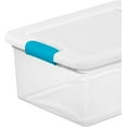 Sterilite 15 Quart Plastic Stacking Storage Box with Snap Latching Lid ...