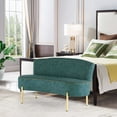 Andeworld Upholstered Small Sofa Armless Modern Loveseat Couch With