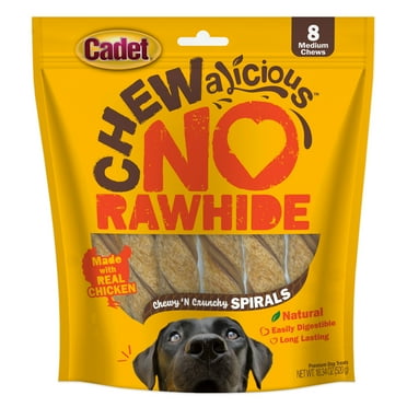 Cadet Pressed Rawhide Bones 6.5 inches 12 pack - Walmart.com