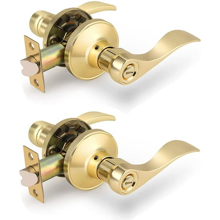 5 Pack - Interior Privacy Handles, Black Door Locksets Bed and Bath ...