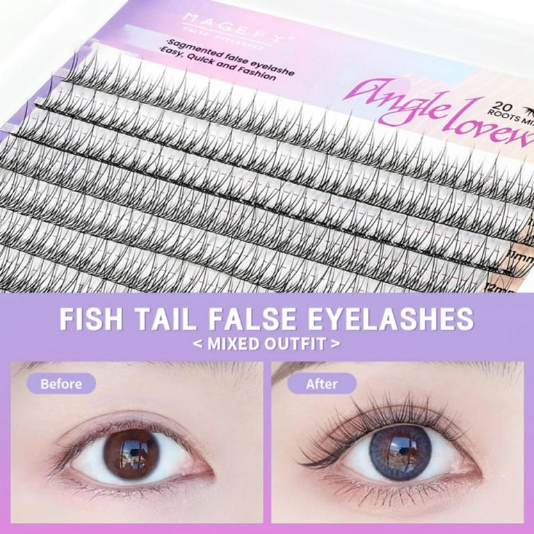 Individual False Eyelashes Before After