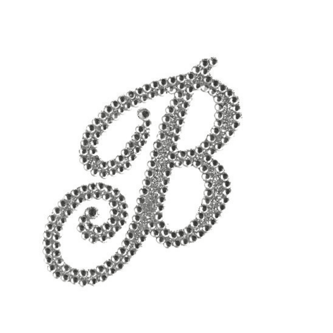 Mardi Gras Spot Glitter Script Letter "B" Sticker (Each) - Walmart.com