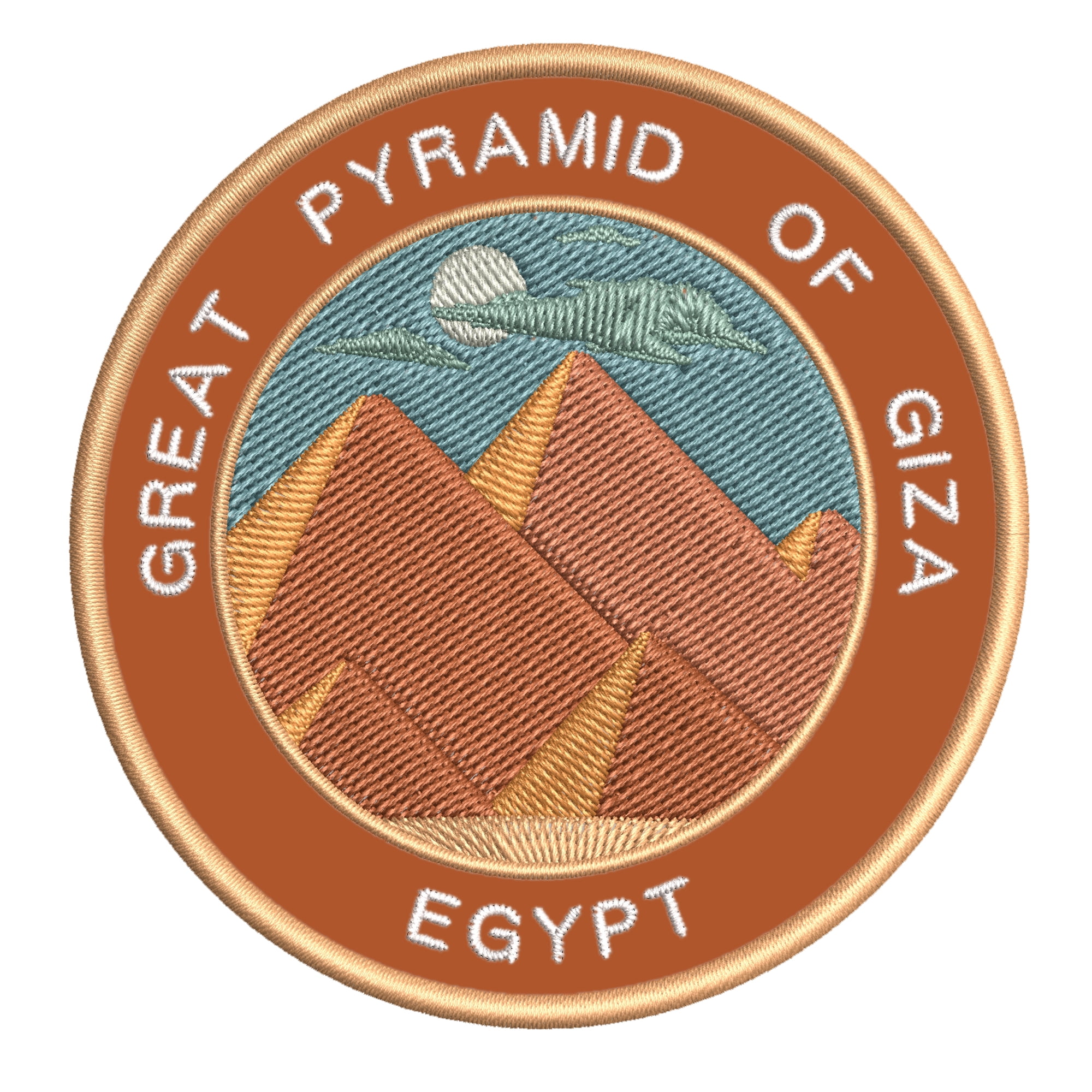 Great Pyramid of Giza, Egypt 3.5 Inch Iron Or Sew On Embroidered Fabric ...