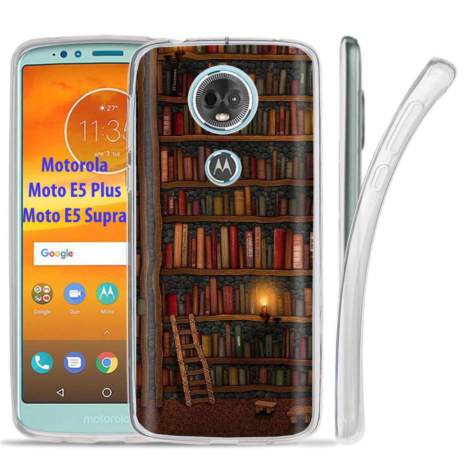 [NakedShield] Motorola Moto E5 Plus /E5 Supra/E Plus 5th Gen [Clear] Ultra Slim TPU Phone Cover ...