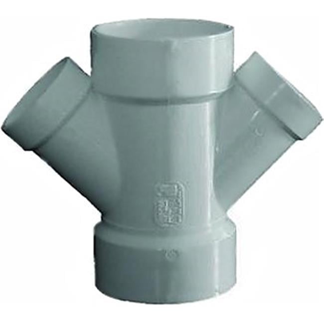 Genova 73421 2 x 1.5 in. Reducing Double Wye Pipe, White - Walmart.com