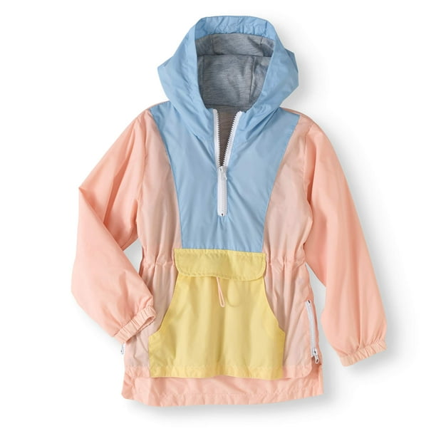 Girls' Colorblock Windbreaker Jacket With Lining - Walmart.com