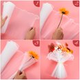 BESTYASH White Floral Mesh Wrapping Paper for Bouquets - Elegant Flower ...