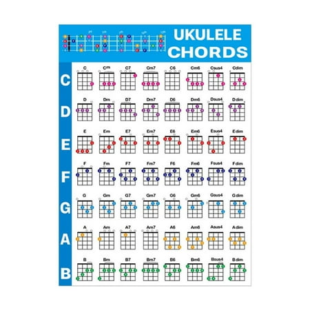 Ukulele Chord Chart with Circle of Fifths Chart Ukulele Chord - Walmart.ca