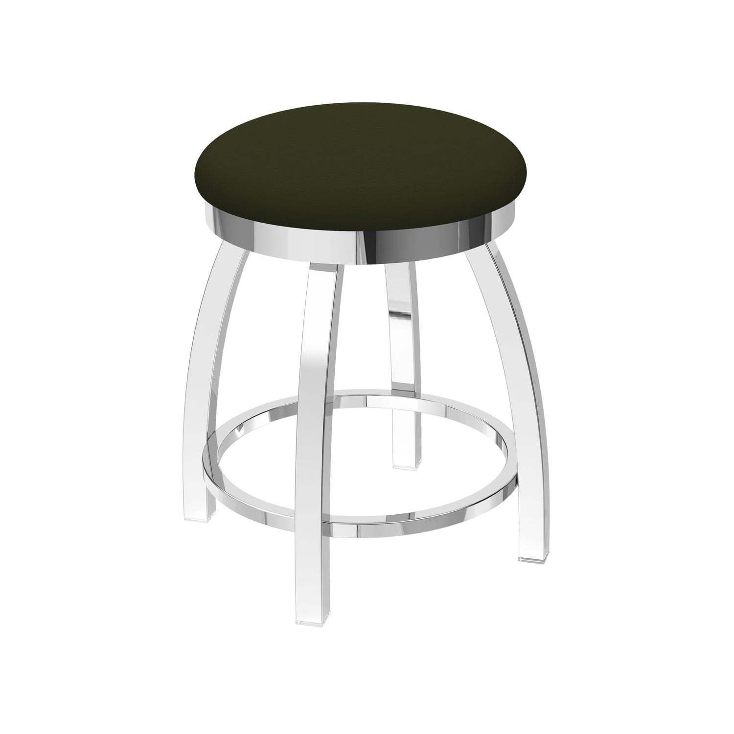 802 Misha 18-inch Swivel Vanity Stool with Chrome Finish and Canter ...