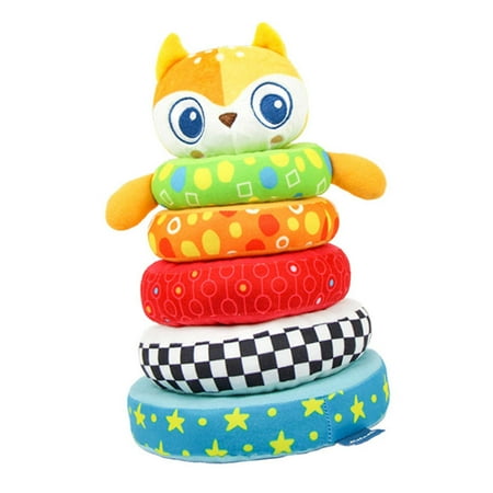 Rainbow Stacking Toy Building Rings Stacker Circles Stacking Rings for ...