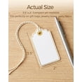 100 PCS 3.5 x 2 Inches White Paper Gift Tags with String for Christmas ...