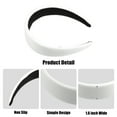 Unique Bargains White Headbands for Women, Faux Leather Headband for ...
