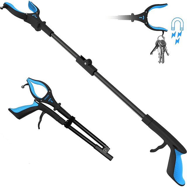 Foldable Grabber Reacher Tool with Bright Headlight, 32" Claw Grabbers ...