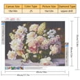 TISHIRON 5D DIY Diamond Painting Kit, 12x16 Inches, Flowers and Vases ...