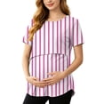 AKOEE Women's Maternity Tops Colorblock Soft Double Layer Breastfeeding ...