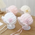Ccpelsie Baby Girl Breathable Lacy Bonnet Cute Flower Decorations ...