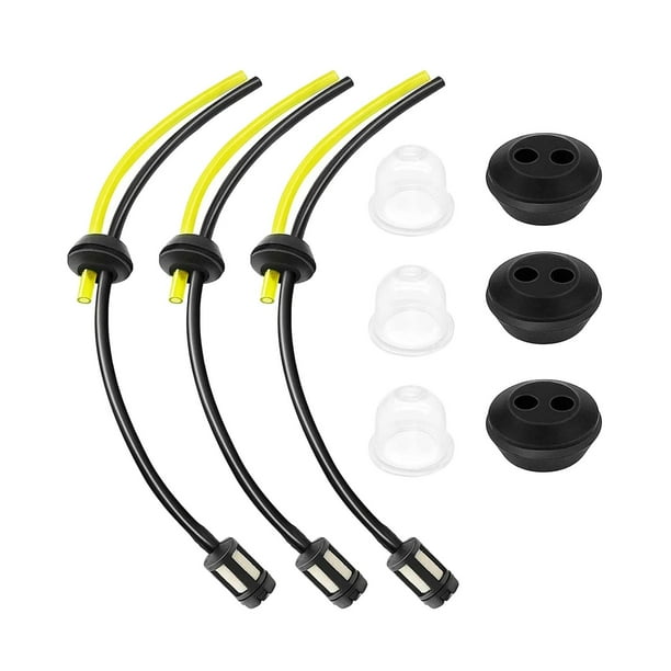 3 Pack Universal Fuel Line with Filter Primer Replacement Fuel Line ...