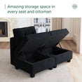 HONBAY Modern U-Shape Sectional Sofa with Storage, Convertible Sleeper ...