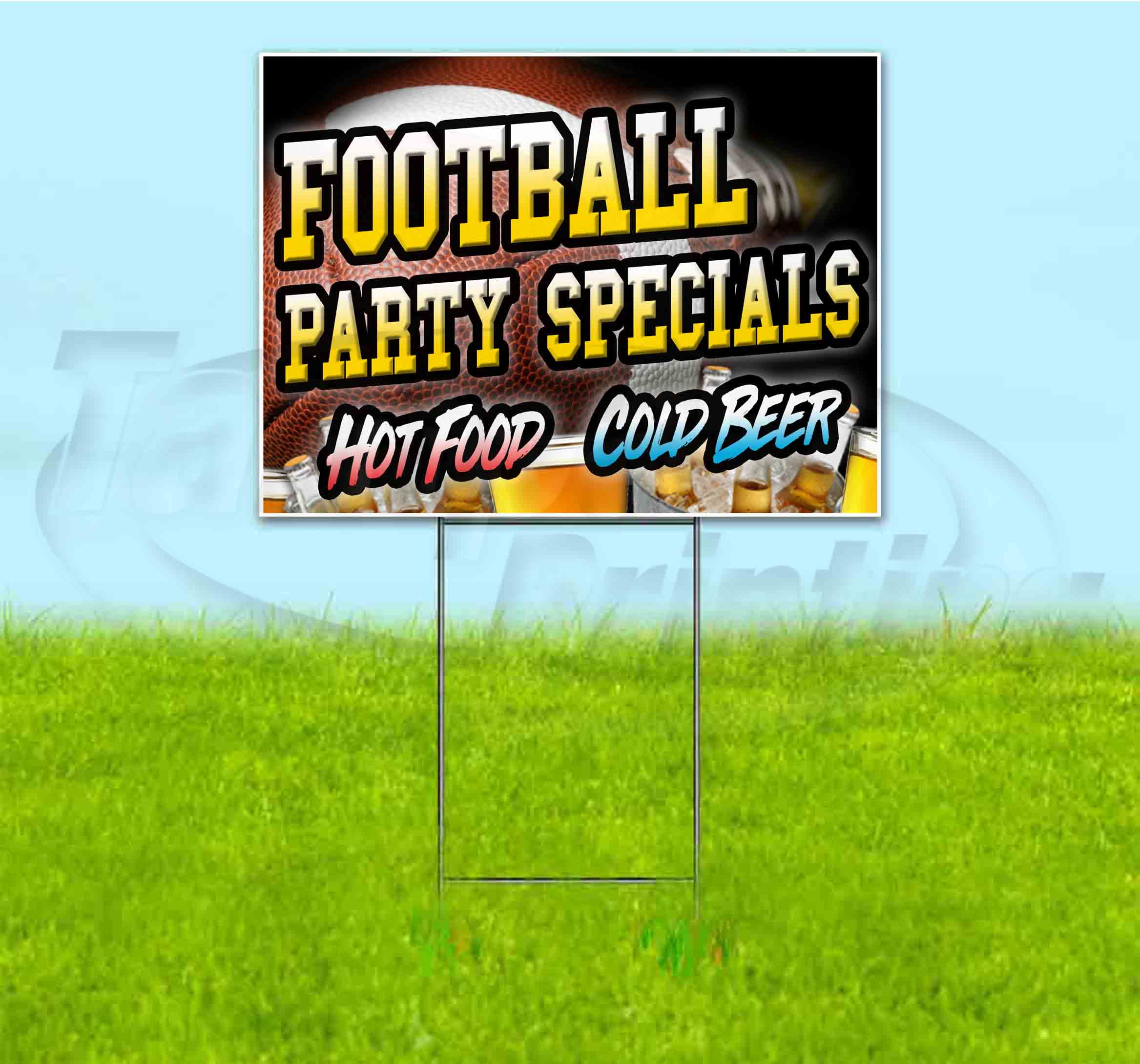 Football Drink Specials Hot Food Cold Beer (18" x 24") Yard Sign ...