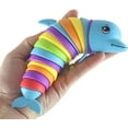Set of 2 Dolphins Wiggle - Large Articulated Jointed Moving Slug Toy ...