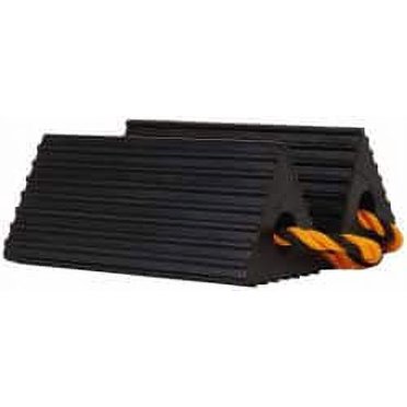 MaxxHaul 50012 Rubber Wheel Chock with Rope-8" x 5" x 4"-2 Pack ...