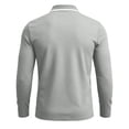 BRGZLK Men's Polo Shirts Fall Stylish Color Block Long Sleeve Zipper ...