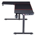 Devan Steel L-Shaped Gaming Desk with USB Ports, Black - Walmart.com