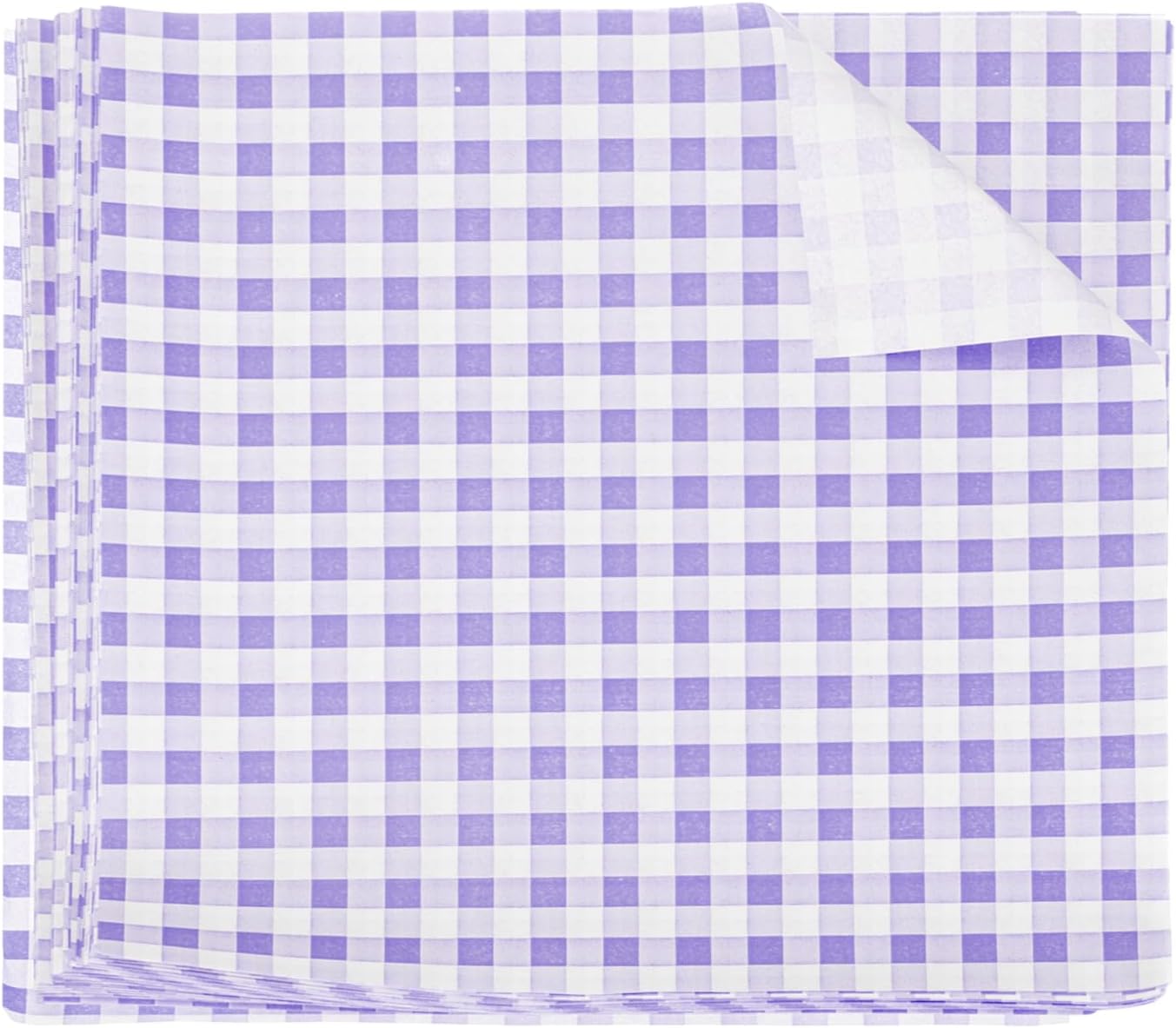 HARFINGTON 100pcs Square Checkered Wax Paper Sheets 11.81" x 11.81" Oil ...