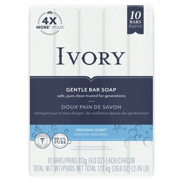 Ivory Gentle Unscented Bar Soap, Original Scent, Dermatologist Tested ...