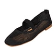 Bkhluea Women Hollow Mesh Single Strap Mary Jane Breathable Flat Shoes ...