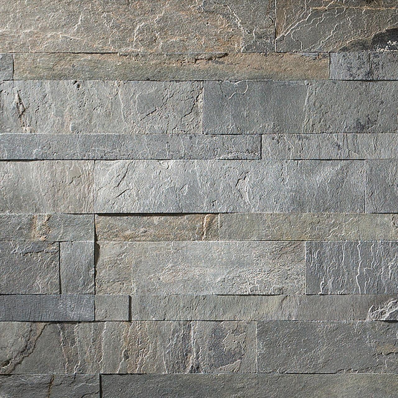 Aspect Peel and Stick Stone Overlay Kitchen Backsplash Sample- Iron ...