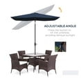 6.5' x 10' Patio Umbrella, Outdoor Table Umbrella with Crank & Tilt ...