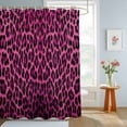 Bathroom Shower Curtain Pink Leopard Texture Pattern Waterproof Shower ...