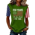 250Th Anniversary USA T Shirts for Women Short Sleeve Funny 4Th of July ...