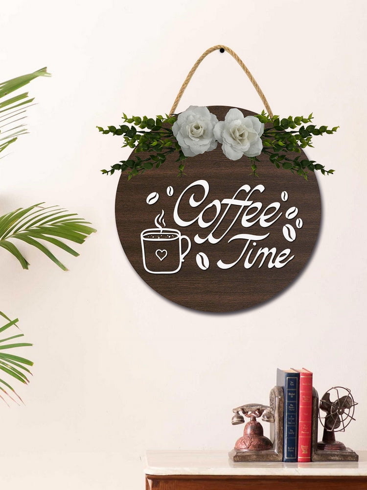 Eveokoki Coffee Time Sign Rustic Wood Coffee Sign Farmhouse Coffee Bar ...