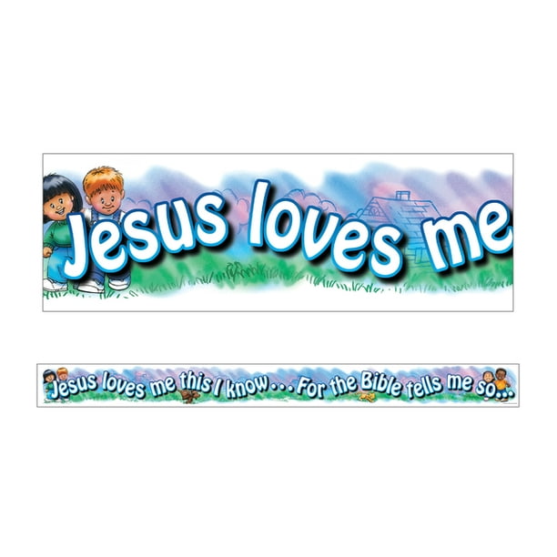 Jesus Loves Me Straight Borders (Other) - Walmart.com - Walmart.com