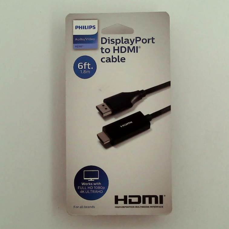 Philips 6' Display Port to HDMI Cable - Black - Walmart.com - Walmart.com