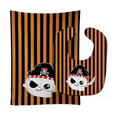 Carolines Treasures BB8792STBU Halloween Ghost Baby Bib and Burp Cloth ...