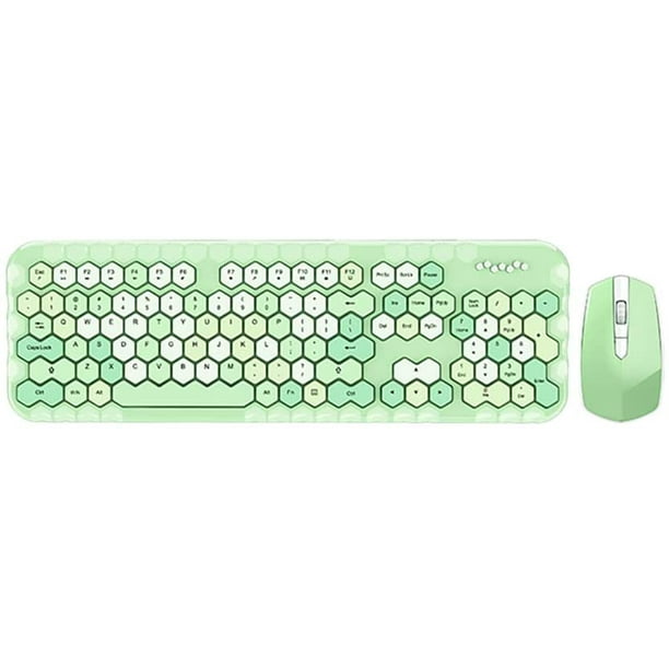 Honey Plus Keyboard Mouse Combo Wireless 2.4G Mixed Color 104 Key ...