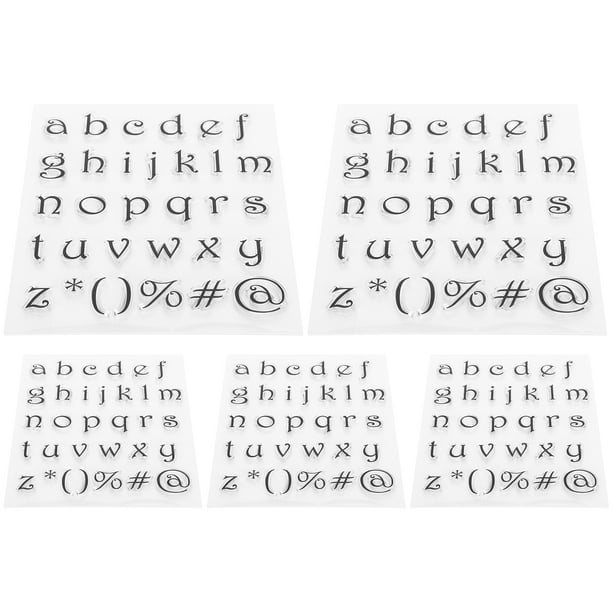 5 uds sello transparente TPR DIY diario Scrapbooking minúscula alfabeto goma transparente T1764 ...
