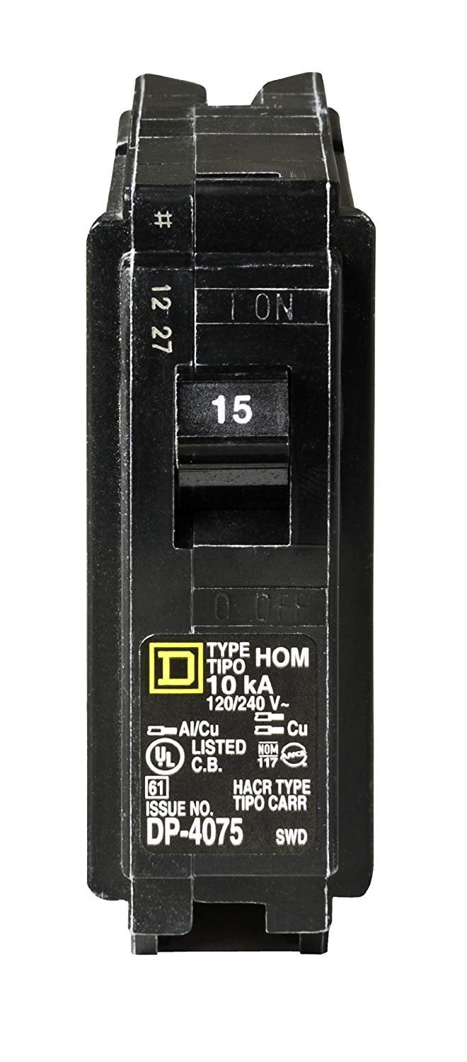 Miniature Circuit Breakers Square D Homeline 15 Amp Circuit Breaker 1 ...