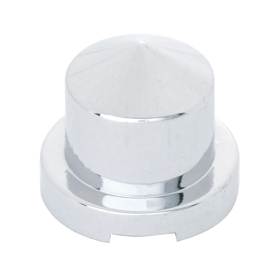 Chrome Plastic 9/16" X 1 1/4" Pointed Round Push-On Nut Cover For Hex ...