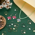 1Set 30Pcs 5 Colors Alloy Open Back Bezel Pendants Pressed Flower ...