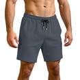 Men's Casual Elastic Waist Drawstring Sport Shorts, Polyester Joggers ...