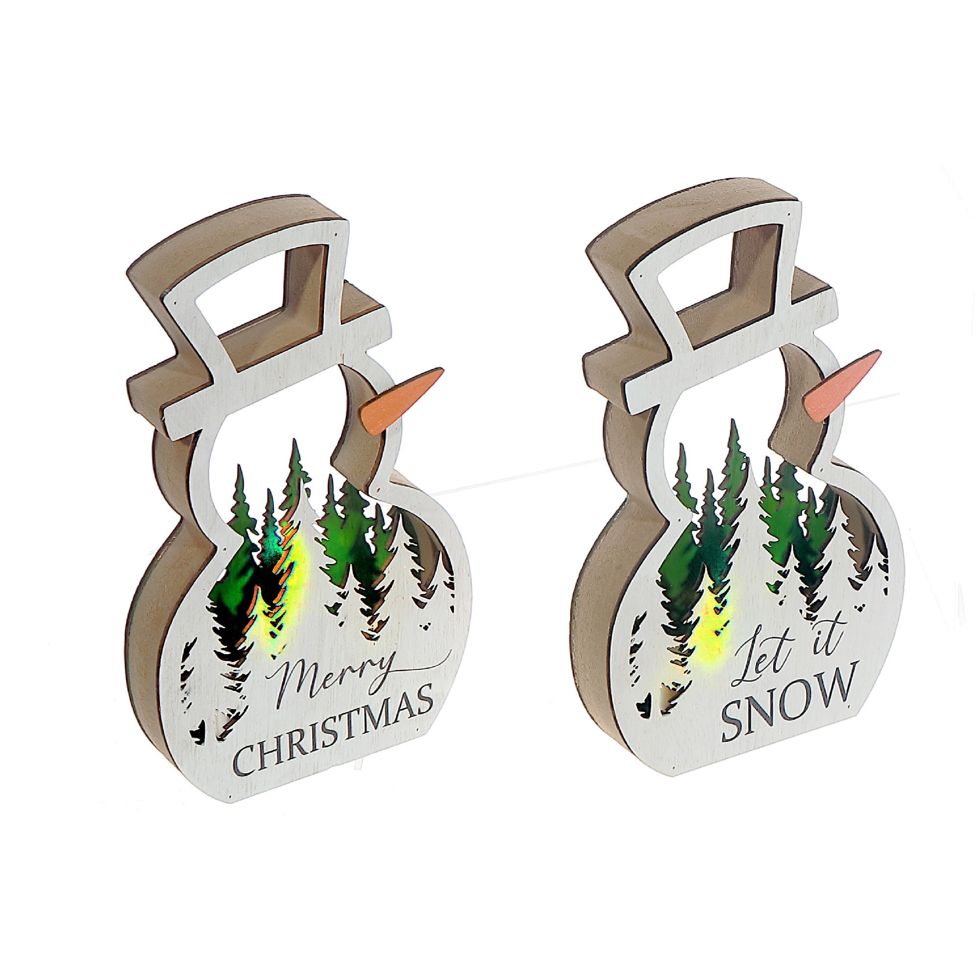 Click here for Ih Casadécor Led Wooden Stand Décor (Snowman Cutou... prices