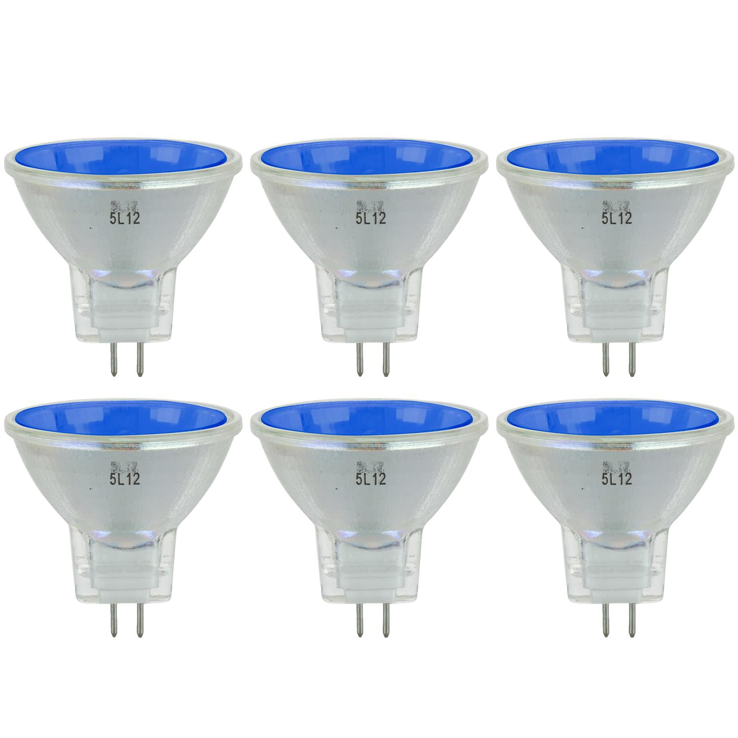 6 Pack Sunlite 20 Watt, 10° Narrow Spot, Colored MR11 Mini Reflector ...