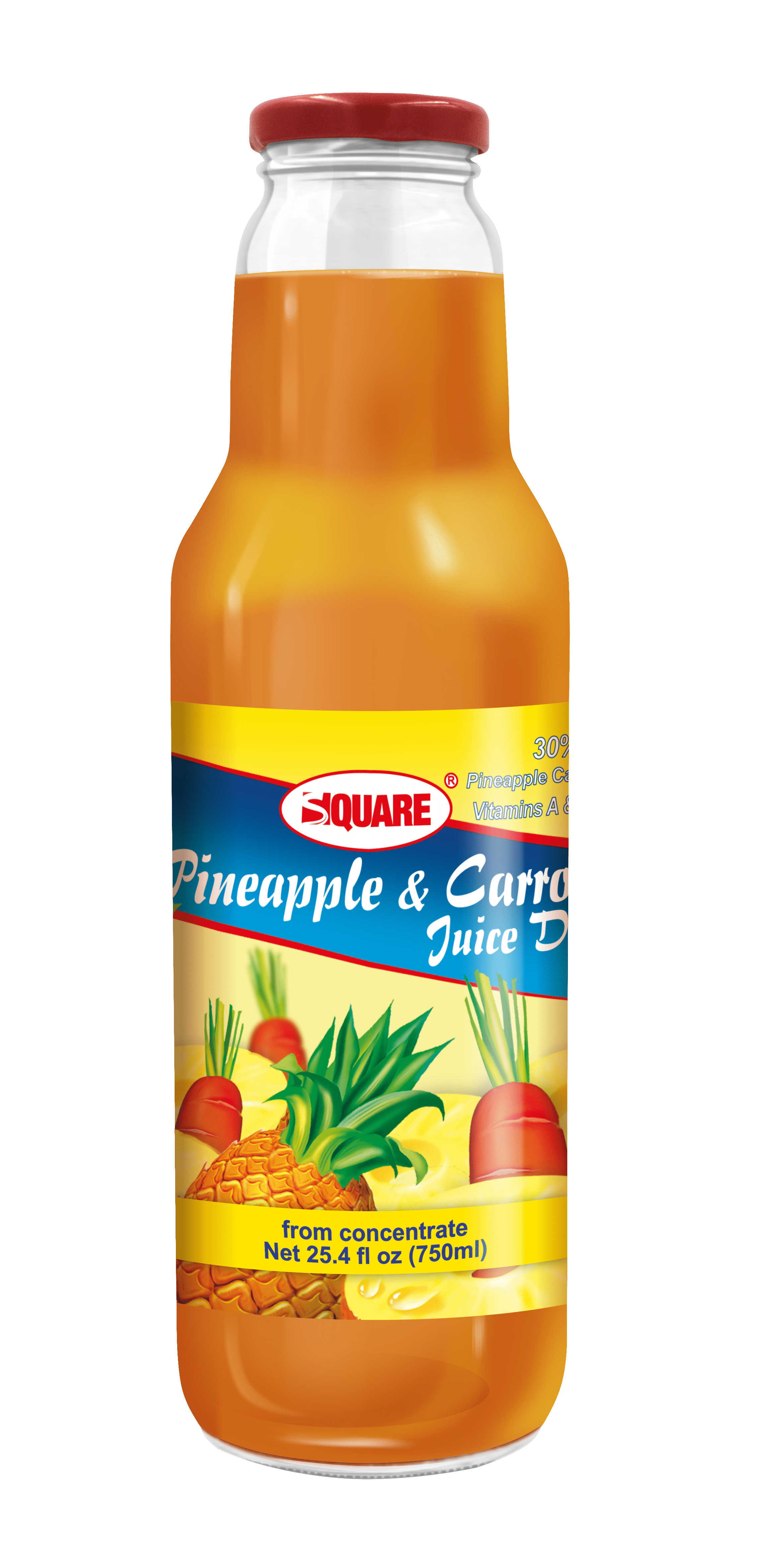 SQUARE Pineapple & Carrot Juice Drink 750ml - Walmart.com